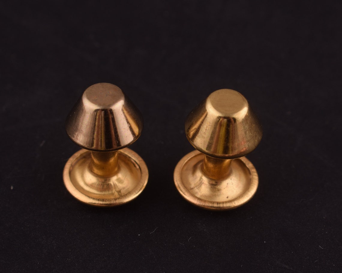 50sets Double Cap Rivet9mm8mm Gold Double Cap Rivets Copper - Etsy