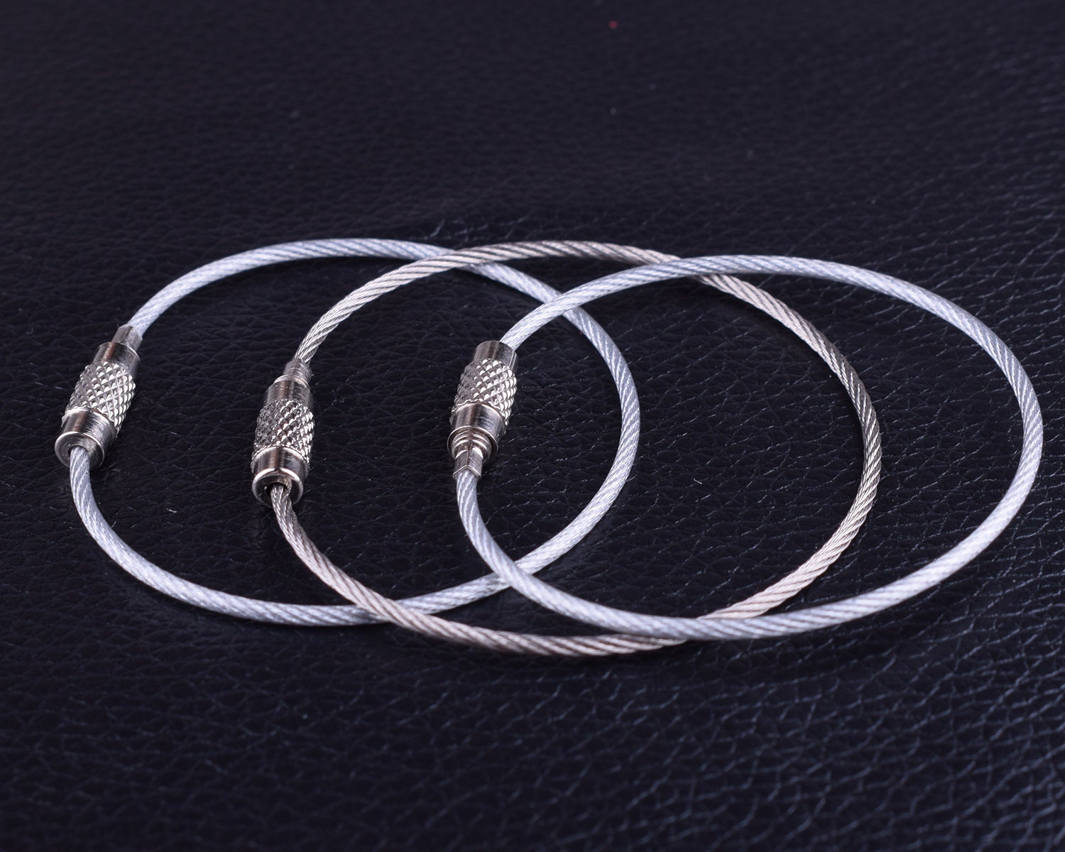 10pcs Stainless Steel Wire Key Ring With Screw Claspsilver - Etsy Singapore