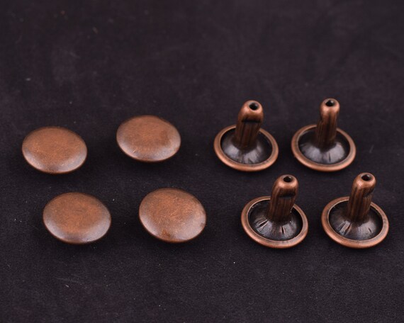 100 Sets 910 Mm Studs Rivets Antique Copper Rivets Metal | Etsy
