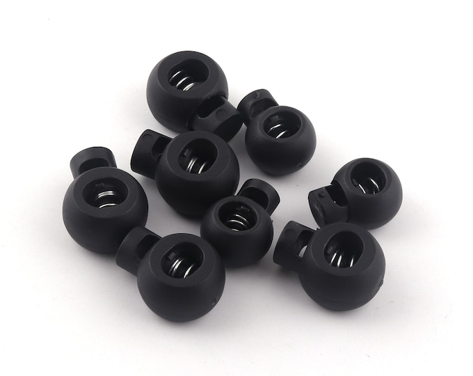 CLEAR 10pcs ,50pcs, 100pcs Single Hole Round Ball Cordlock Cord Lock ...