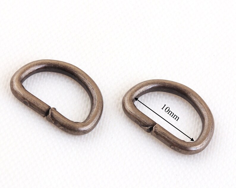 100/200pcs gunmetal D rings 3/810mm Small D Ring metal | Etsy