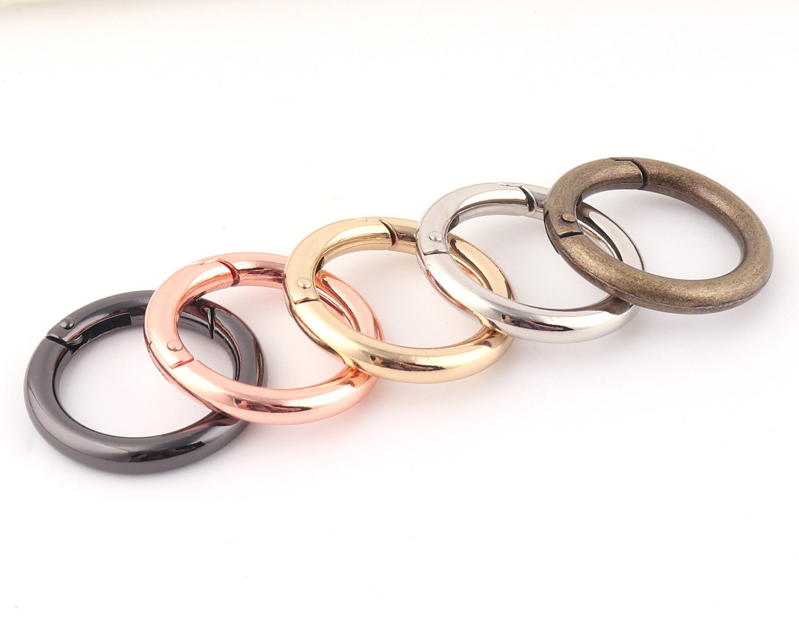 1"(25mm)spring Gate Ring Thick Spring Ring Push Gate Snap Hook Purse O ...