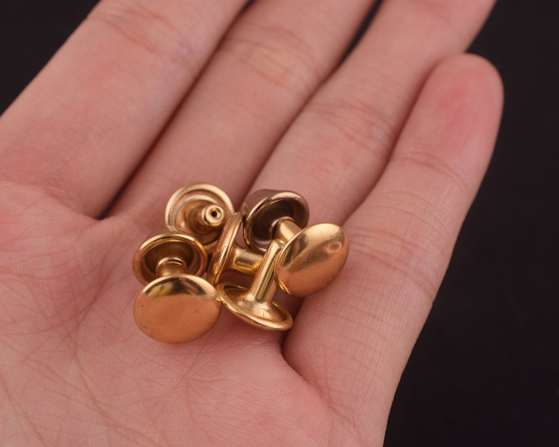 50sets Double Cap Rivet9mm8mm Gold Double Cap Rivets Copper - Etsy