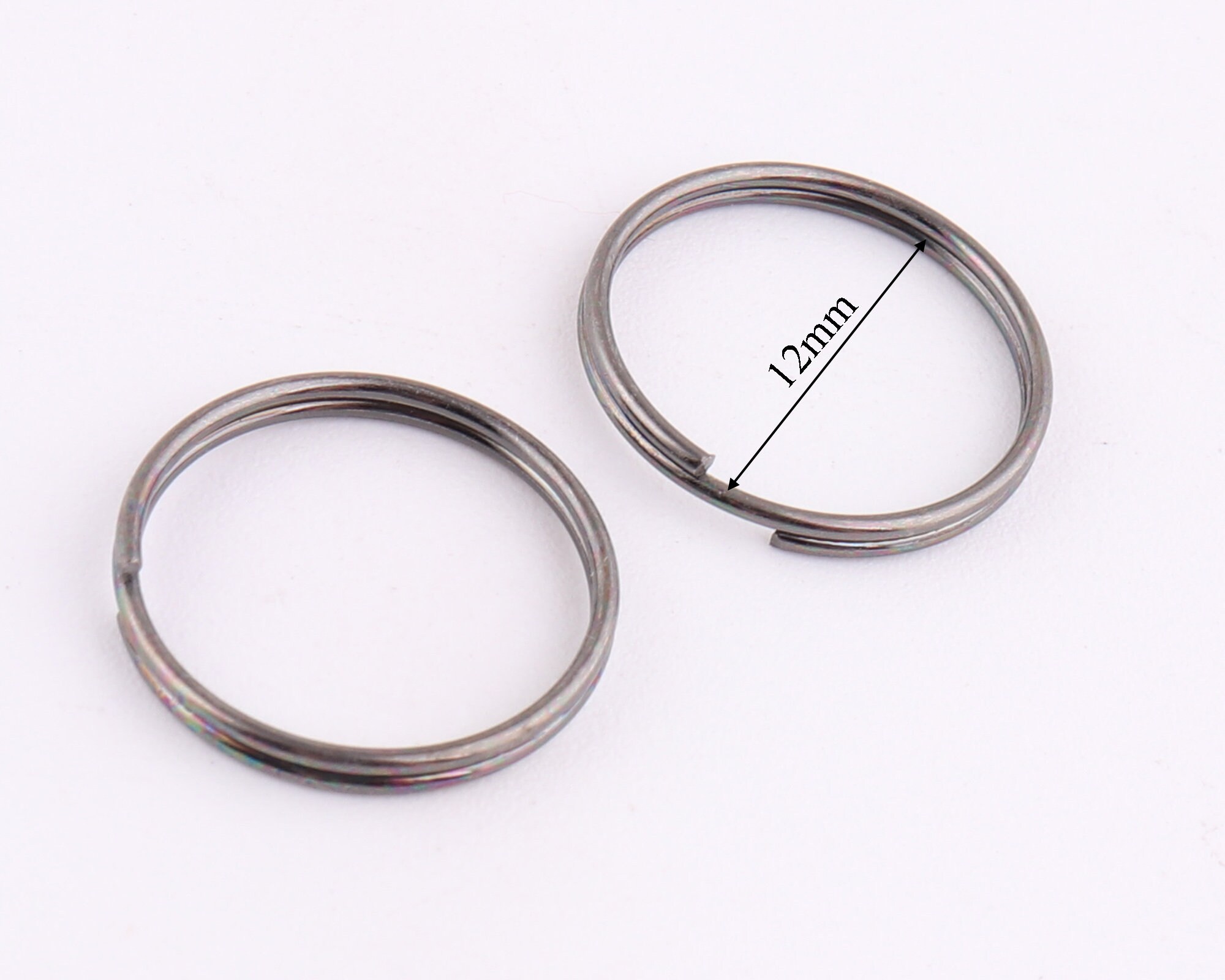 Gold/gunmetal/rose Gold Split Rings15 Mm Keyring Hook Loop - Etsy