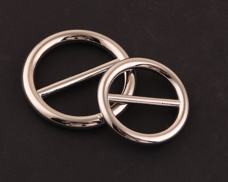 Silver Metal Round Buckle Wedding Button Circle Buckle Strap - Etsy