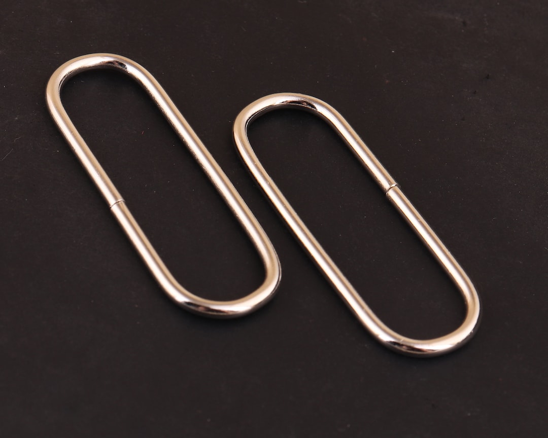 Silver Metal Loop Oval Ring Oval Loop Oval Buckle Square Ring - Etsy