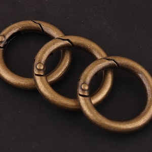 20mm Bronze O-rings Metal O Rings Spring Ring Clasp Push Gate O Ring ...