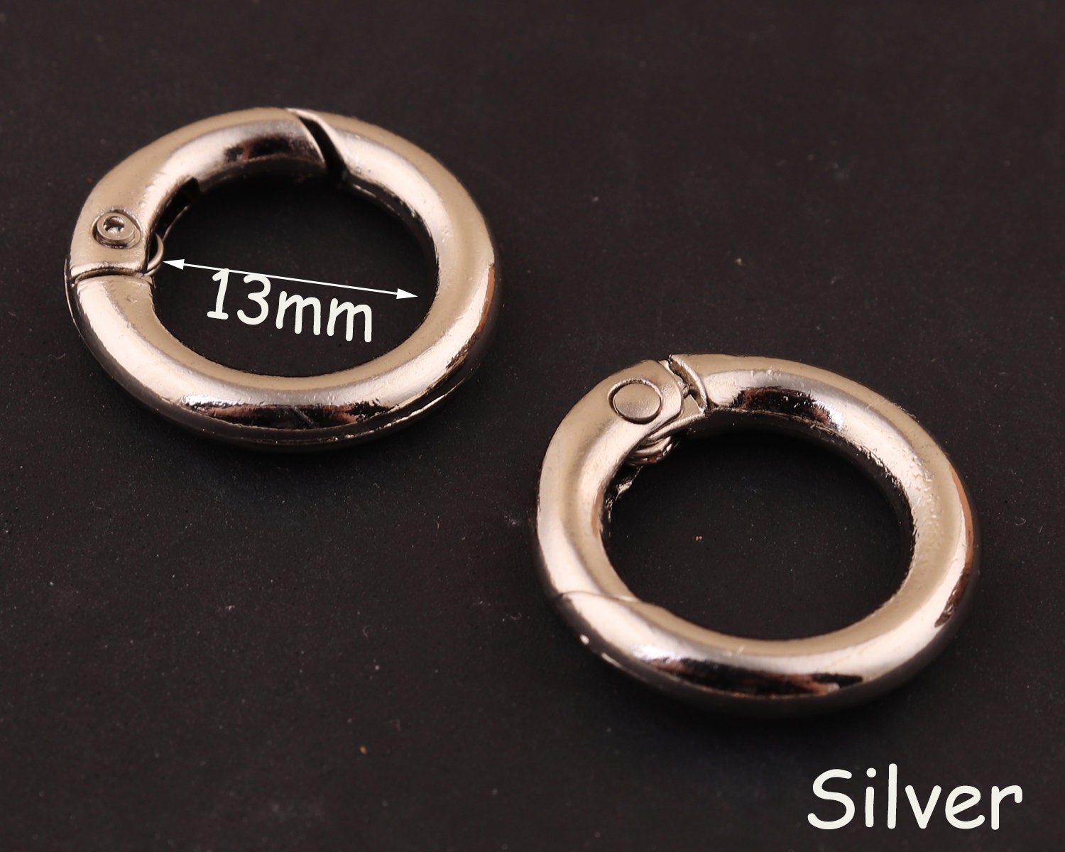 Spring gate ring Silver/Gold 2013mm o-rings and rainbow 1811 | Etsy