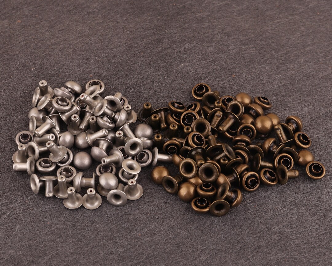 50set 8*6mm Mushroom Metal Rivet Double Cap Stud Rivets,bronze and ...
