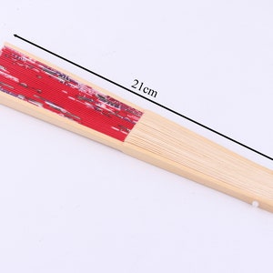 Red Flower Hand Fans,fans Silk Fans Folding Fans,handheld Folding ...