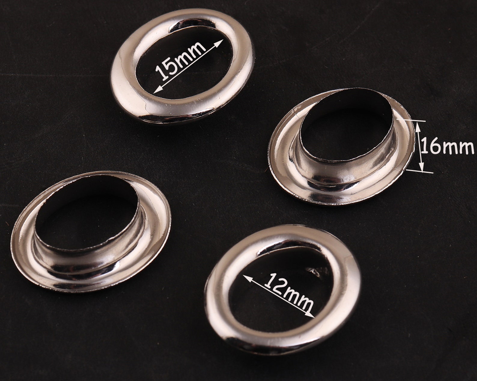 20set 15mm Silver Gold Grommets Eyelets With Washers Oval Eyelets ...