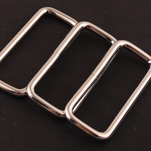 1 1/2 Inch(38mm) Silver Rectangle Ring,rectangular Wire Loop/strap ...
