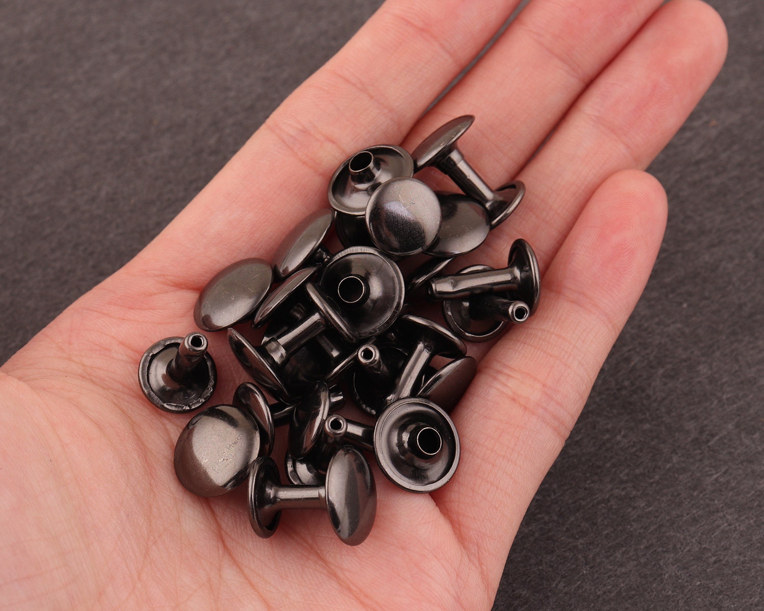 Gunmetal Studs Rivets 50 Sets 1214 Mm Metal Button Studs - Etsy