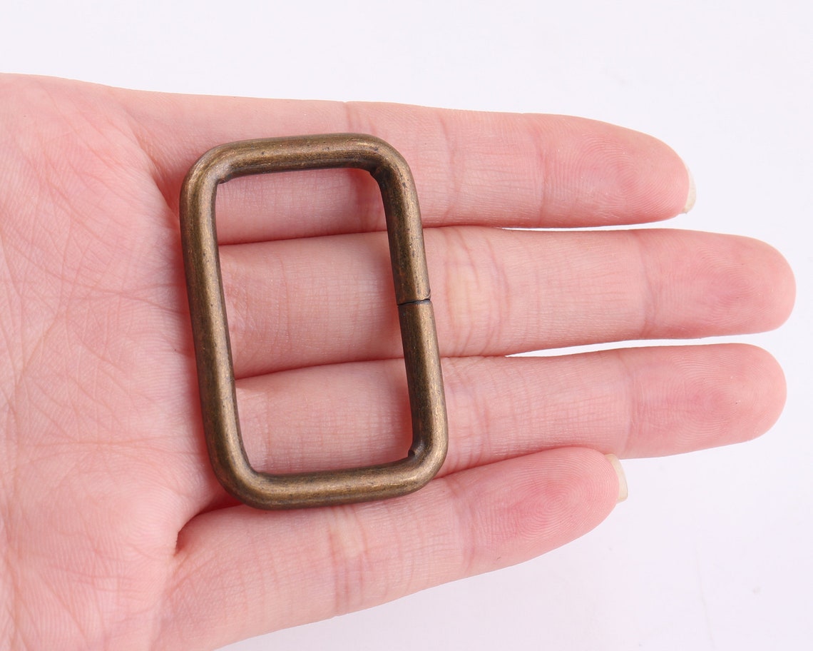 32 Mm Rectangular Wire Loops / Rings-bronze Rectangle | Etsy