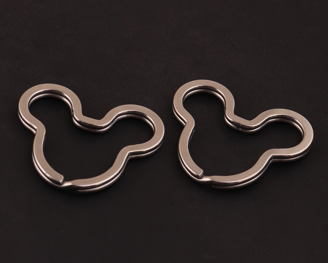 1 1/2 Inch 39mm Stainless Steel Mickey Key Ring-silver Metal Key Ring ...