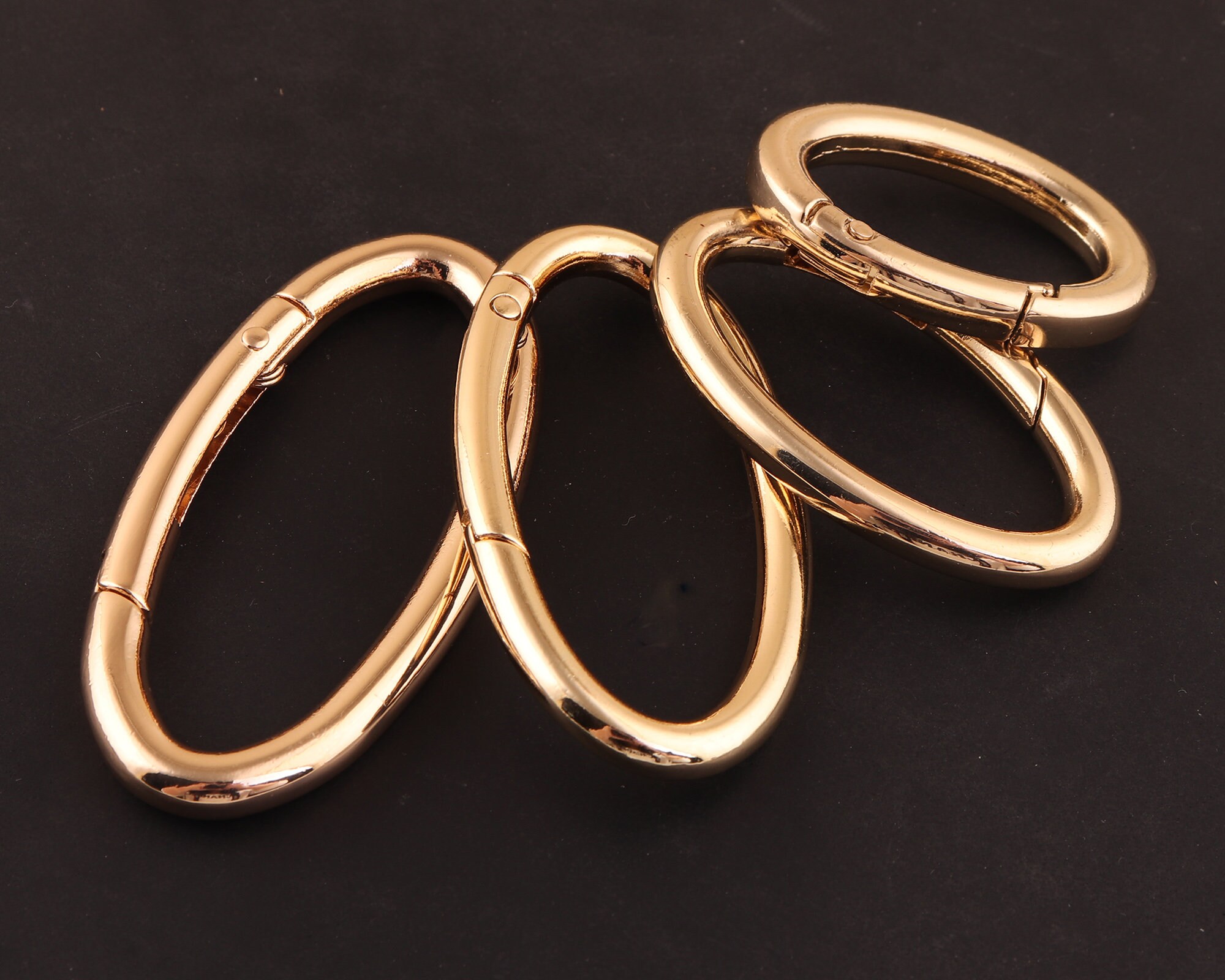 Spring Ring Swivel Bucklesgold Oval Spring Ring Clasp Snap - Etsy