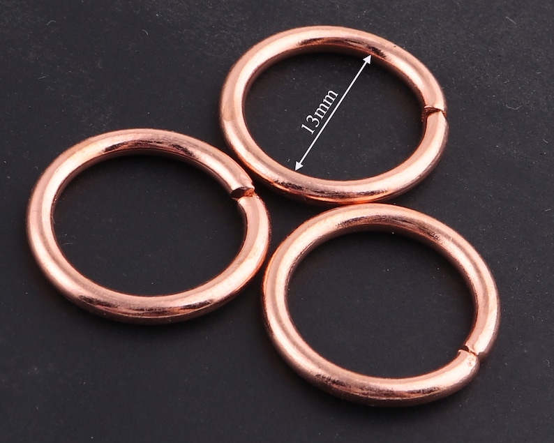 13 Mm Small Rose Gold Split Round Ring O Ring Non Welded Metal | Etsy