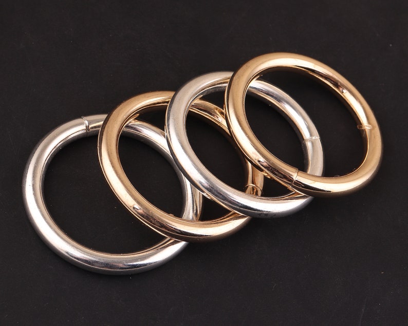 1 1/4inch 32mm Light Gold O Ring and Silver Non Welded Metal O - Etsy