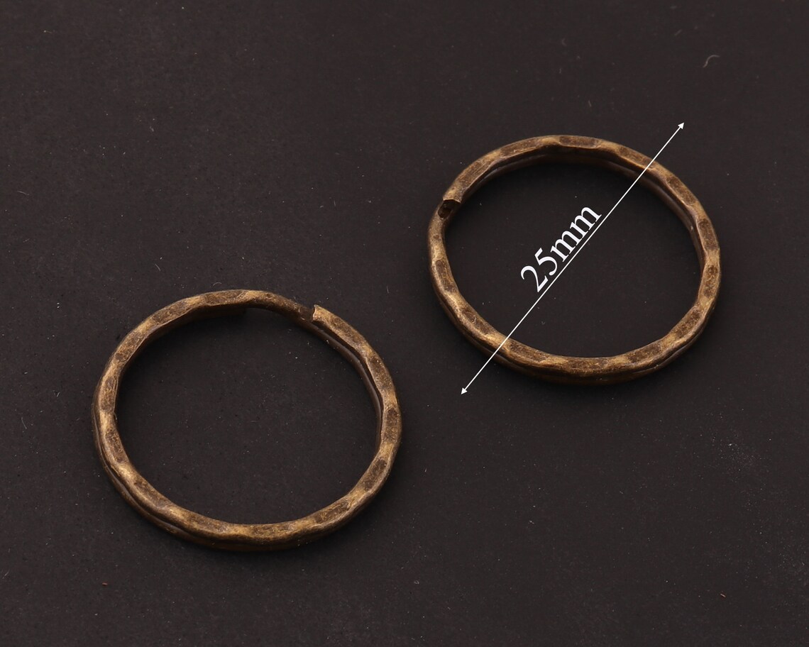 50pcs 1 inch 25mm bronze Split RingsJump Rings Double Loops | Etsy