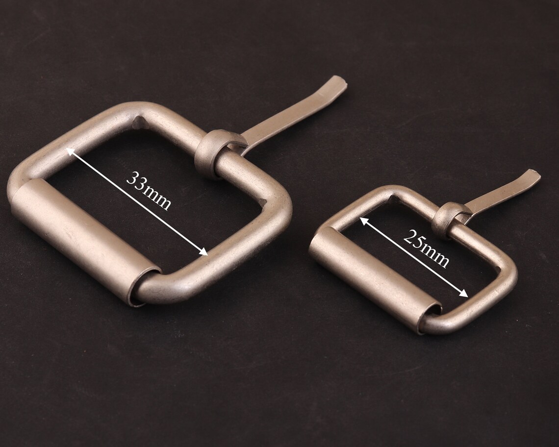 33mm and 25mm Matte Silver Adjustable Belt Buckle Metal Slide - Etsy