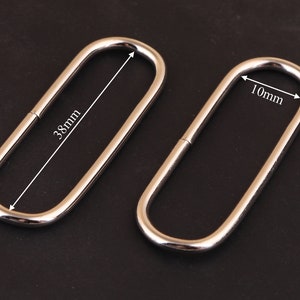 Silver Metal Loop Oval Ring Oval Loop Oval Buckle Square Ring - Etsy