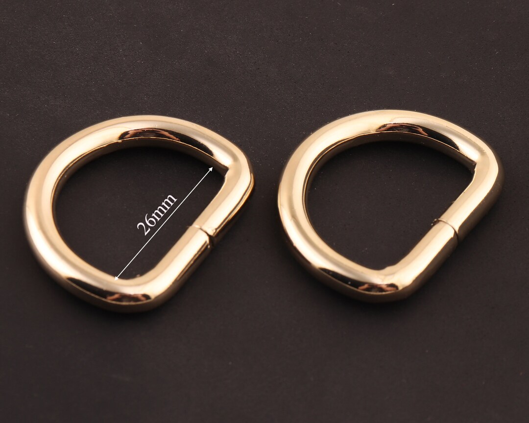1 Inch26 Mmmetal Light Gold D Rings D Ring Buckle Purse Ring Strap ...