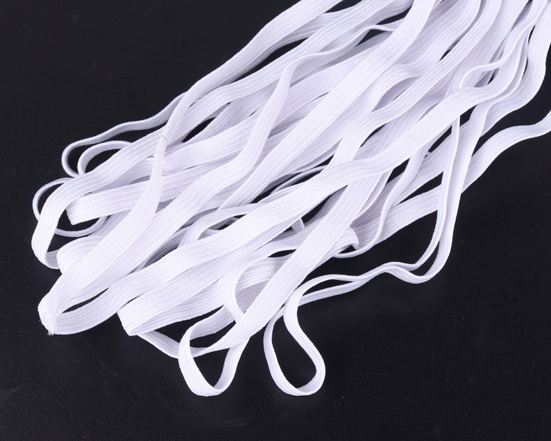 6mm Flat Elastic Tape 1/4 White Stretch Elastic - Etsy