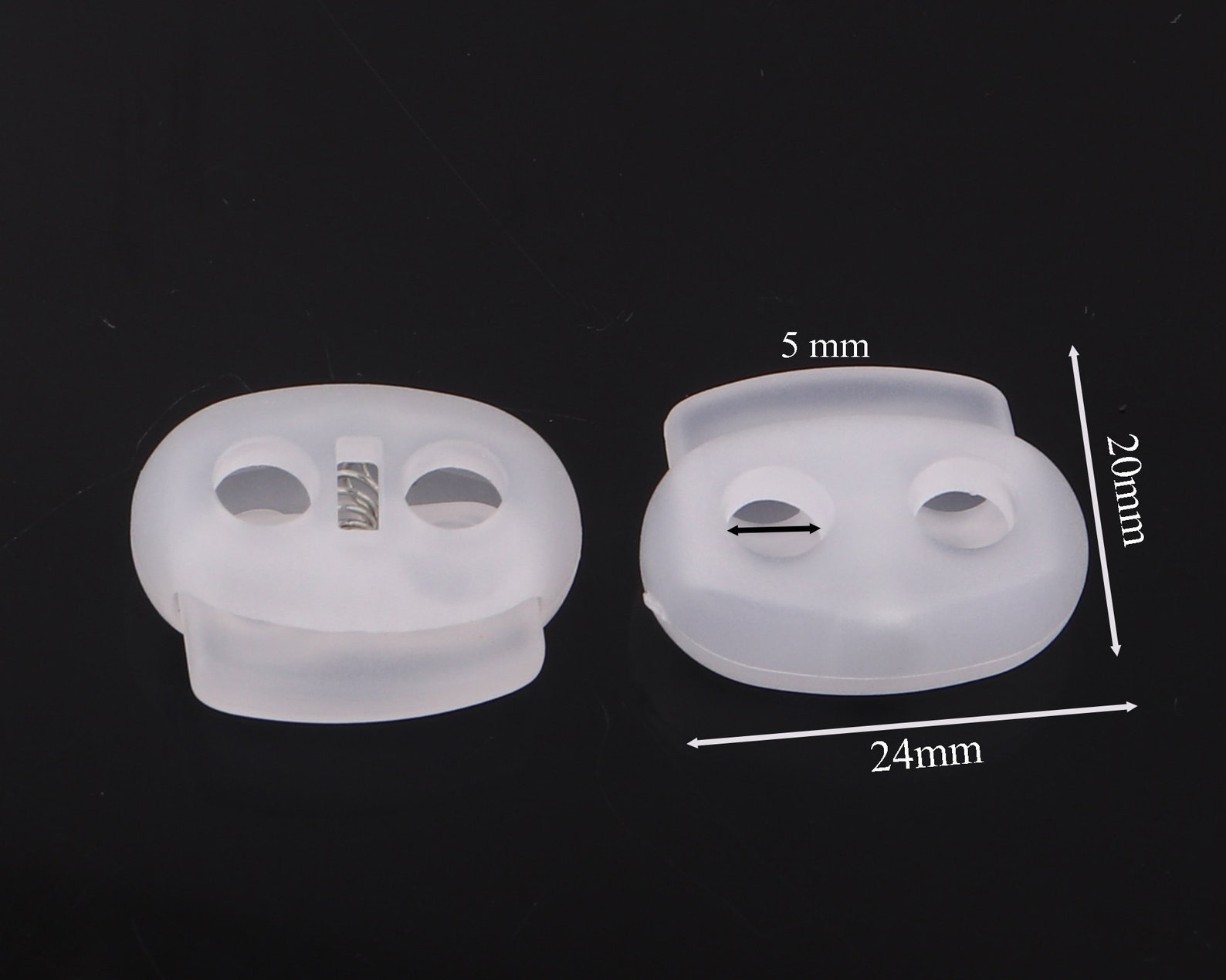 Plastic Cord Stopper Locks Single Hole Toggle Cylinder Cord Lock for 3 ...