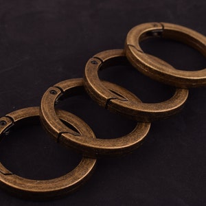 1 Inch(25mm) Spring Gate Ring Bronze Metal O Rings Spring Ring Clasp ...