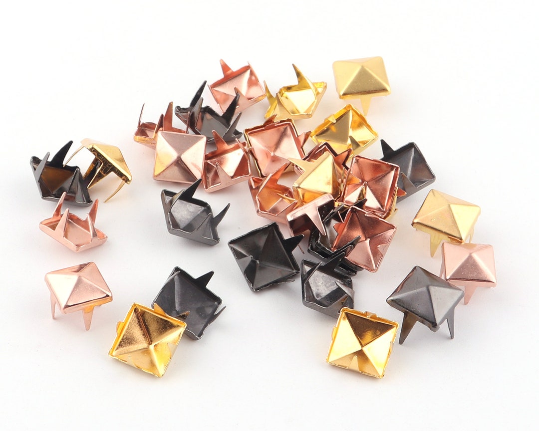 10mm Colorful Square Metal Pyramid Studs Spot Nailheads for Clothing ...