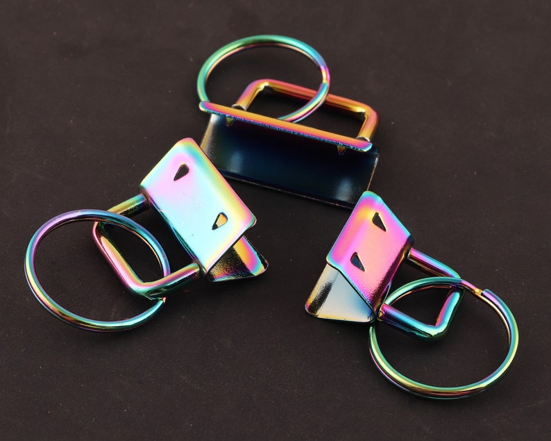 Heavy duty 1 inch 25mm rainbow Key fob hardware with | Etsy