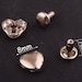 50 Pcs Bronze/silver Rivets 8*8 Mm Heart-shape Rivet Metal Button ...