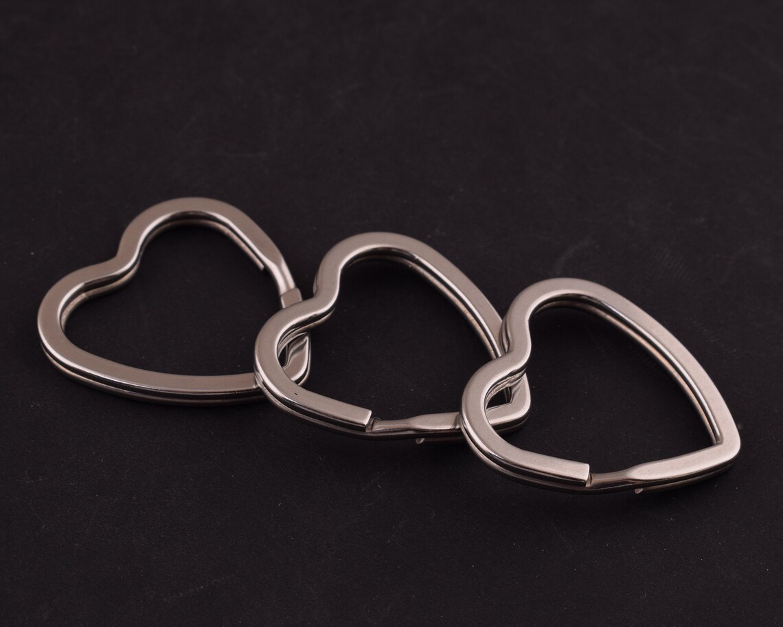 1 Inch25mmsolid Stainless Steel Heart Shape Key Chain Key | Etsy
