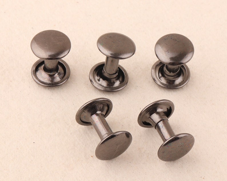 50sets 912mm Gunmetal Studs Rivets Metal Button Studs Screw - Etsy