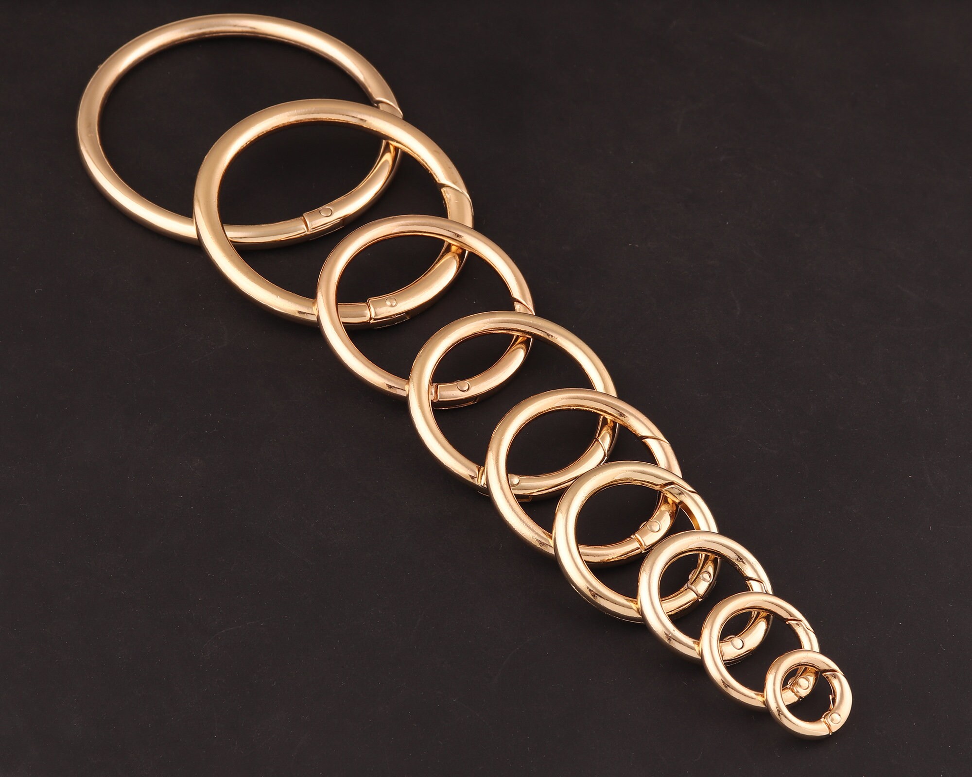 Light Gold O-rings Metal O Ring Spring Ring Clasp Push Gate O - Etsy
