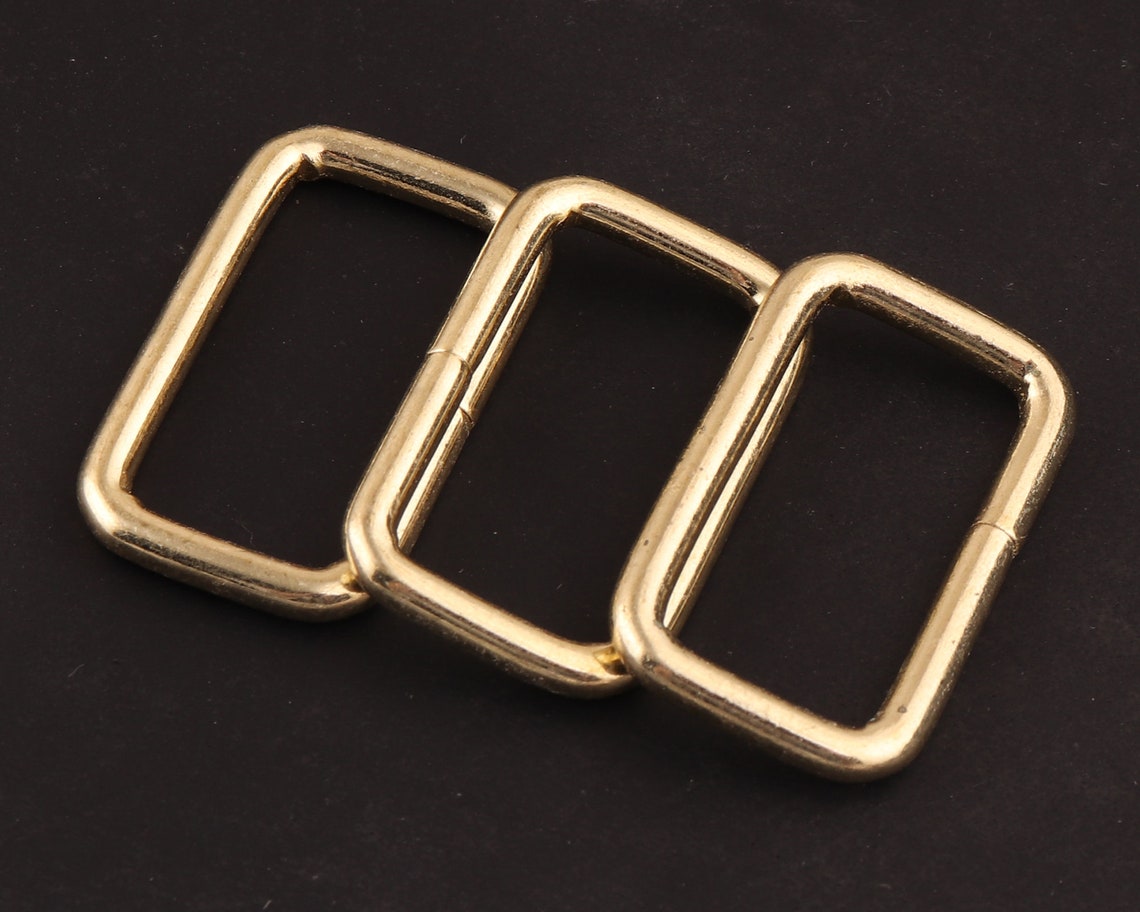 1 Inch Rectangular Wire Loops / Rings-light Gold Rectangle - Etsy