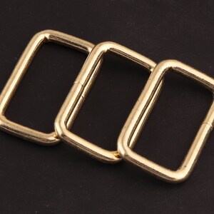 1 Inch Rectangular Wire Loops / Rings-light Gold Rectangle Ring,purse ...