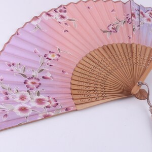 Pink Hand Fans,wedding Fans Party Favor Floral Flower Fans Folding Fans ...