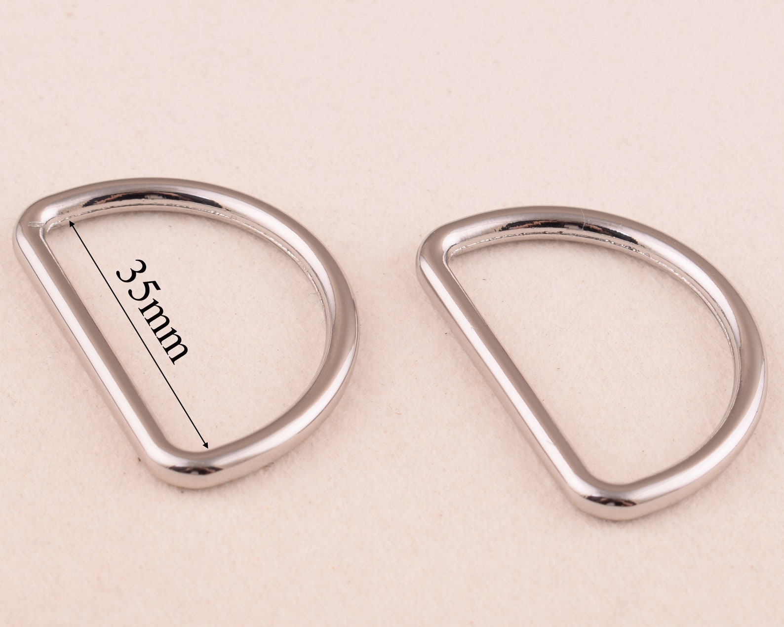 35mm Gunmetal and Silver D Ring Bucklesd Rings D Ring - Etsy