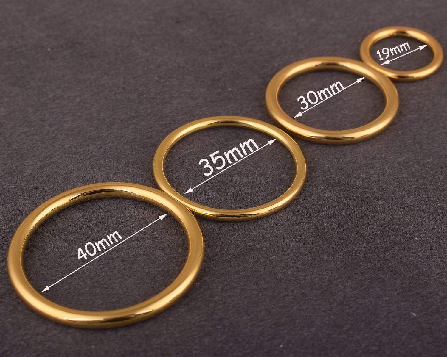 6pcs Gold O Rings Buckles-Choker BeltCollar ZipperChain | Etsy