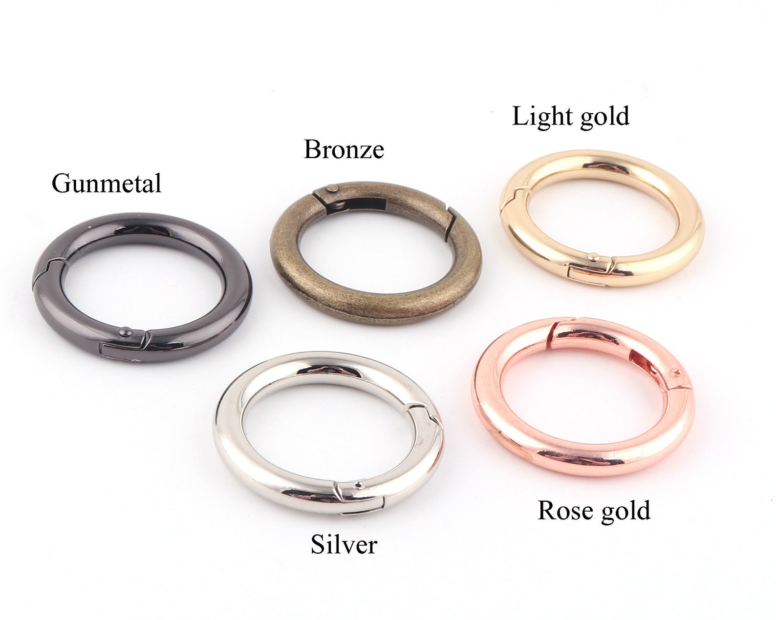 1"(25mm)spring Gate Ring Thick Spring Ring Push Gate Snap Hook Purse O ...