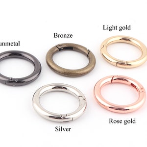 1"(25mm)spring Gate Ring Thick Spring Ring Push Gate Snap Hook Purse O ...