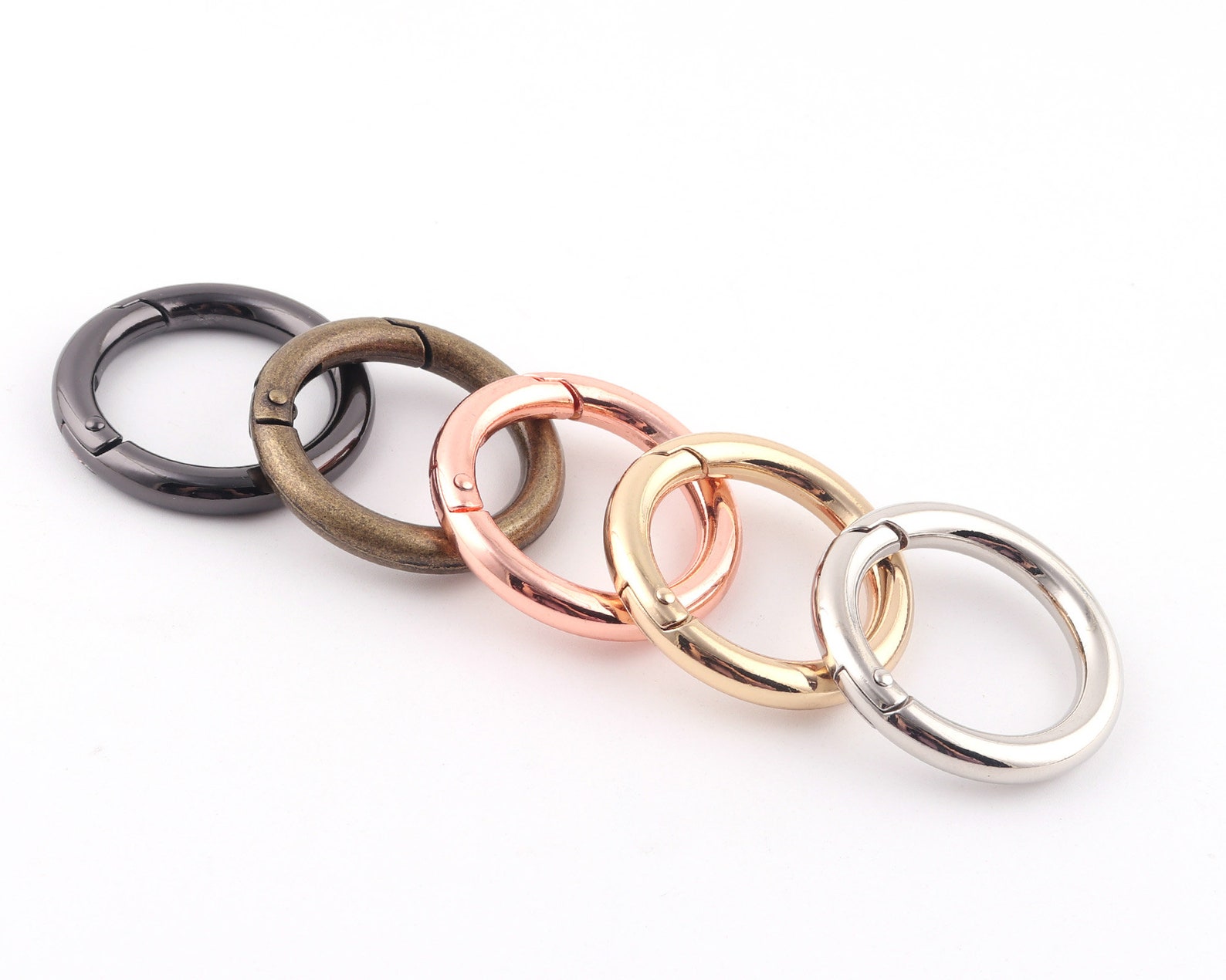 1"(25mm)spring Gate Ring Thick Spring Ring Push Gate Snap Hook Purse O ...