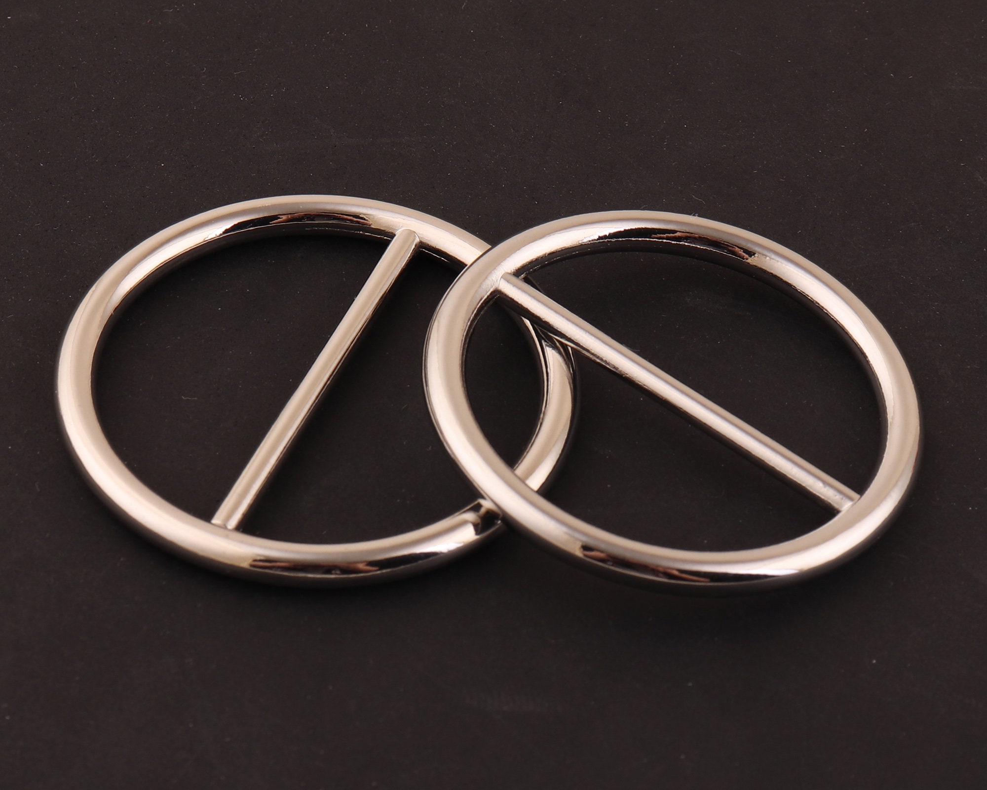 Silver Metal Round Buckle Wedding Button Circle Buckle Strap - Etsy