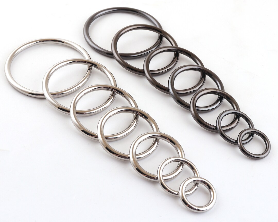 15mm-50mm Metal O Rings Purse Ring Round Rings Silver and Gunmetal O ...