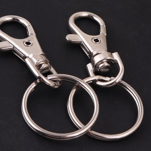 Silver Swivel Clips With 25mm Key Ring,snap Hook Swivels,key Chain ...