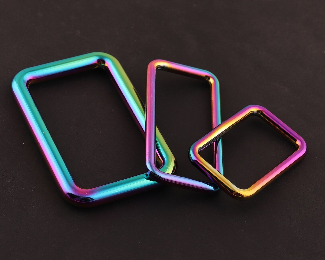 25mm38mm40mm Rainbow Rectangular Ring 1inch Rectangle | Etsy