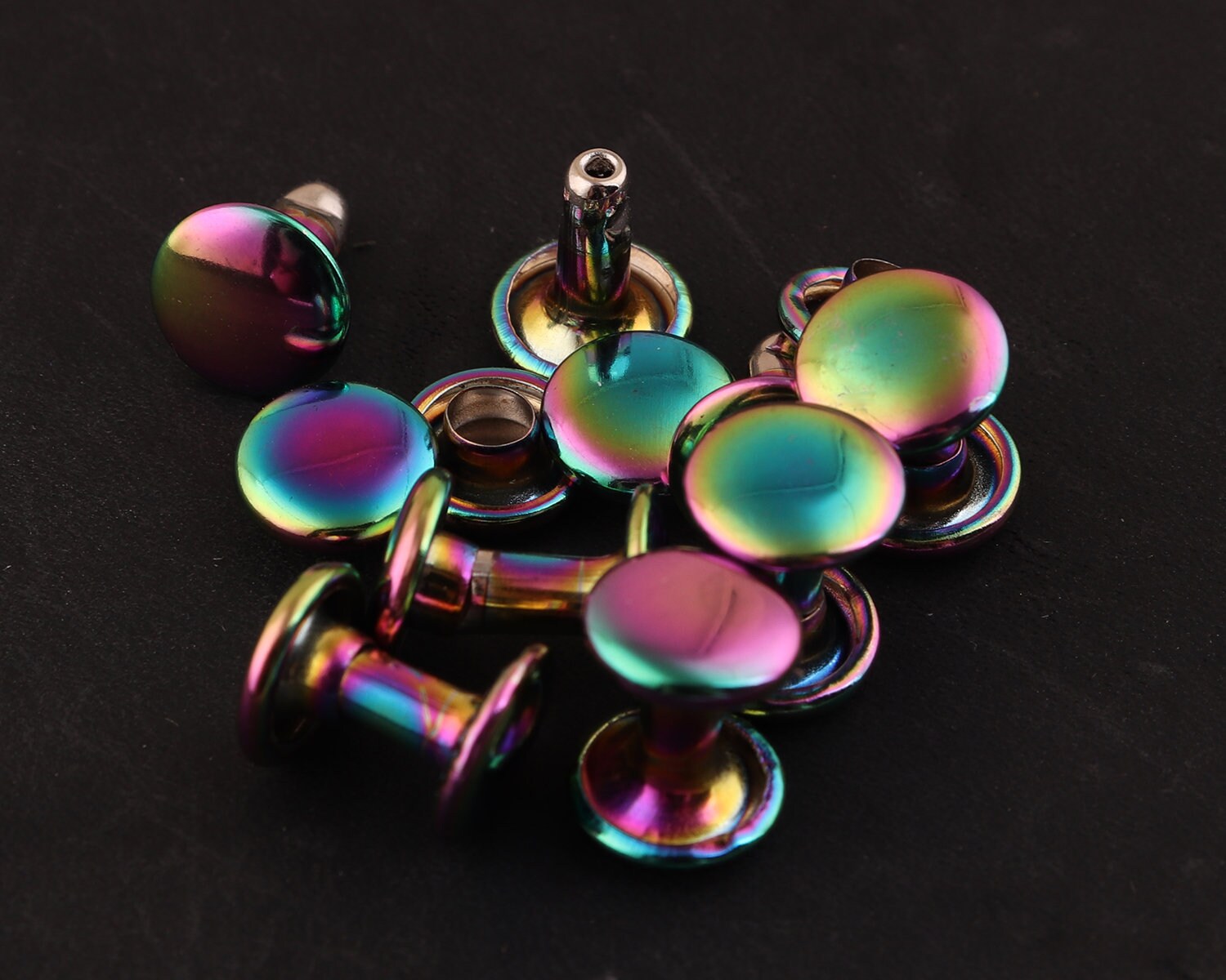 Rainbow Double Capped Rivets 810 Mm Rivets/screw Rivet Stud - Etsy