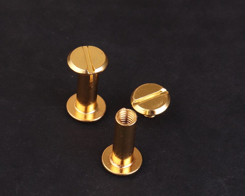 Gold Screw Rivets 20 Sets 1016 Mm Metal Button Screw Back - Etsy