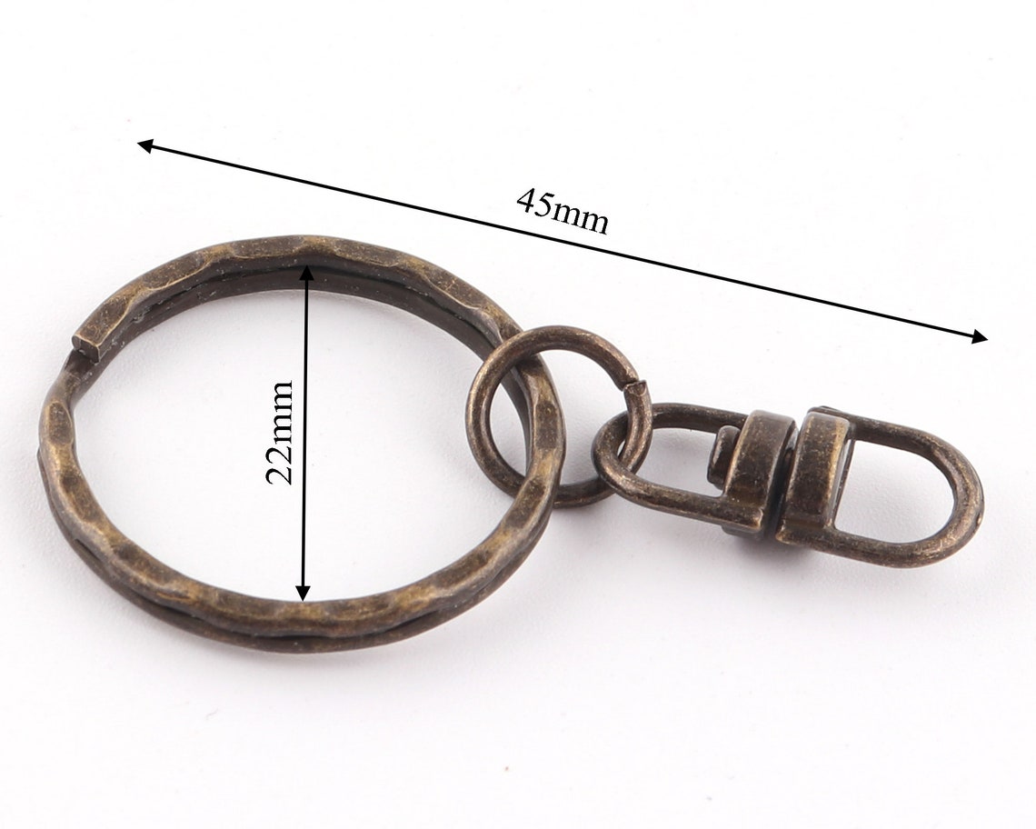 Key Chain Rings with Attached ChainSplit Key Chain | Etsy